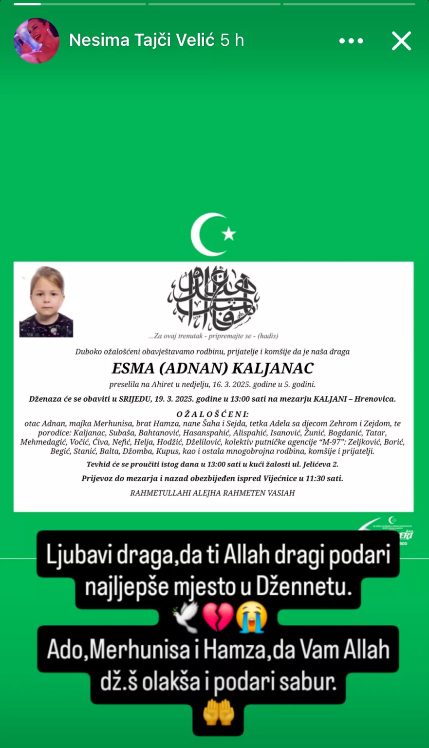 MAJČINA TUGA BEZ KRAJA Mirhunisa Kaljanac: “Moja mala vila nas je ...